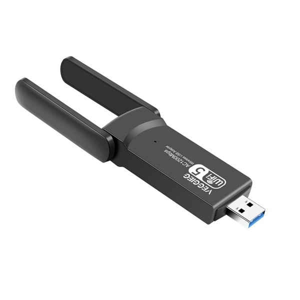 1200 Mbps 5G Dual Antenna USB 3.0 WiFi-adapter for PC bærbar PC | CDON
