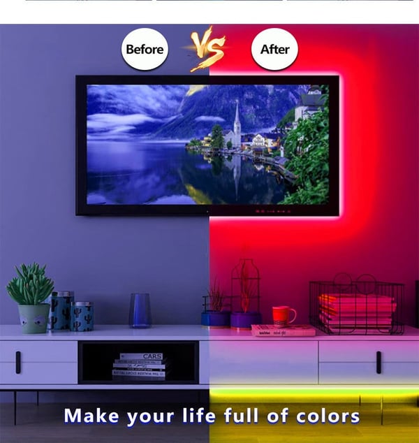 15m RGB LED Strip Ljusslinga Kit - EU-kontakt, 44-knapps Fjärrkontroll ...