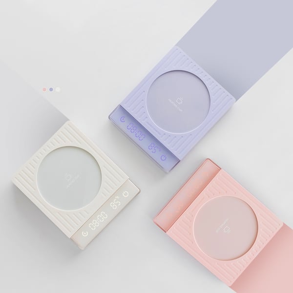 Smart Kopvarmer med 4 Temperaturindstillinger, Auto Sluk, Touch Kontrol & Digitalt Display Pink ...