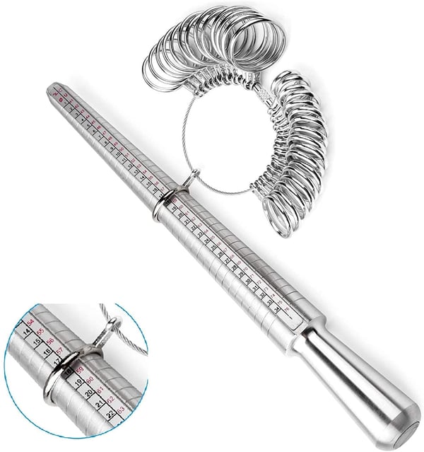 Ringmålebånd med ringmåler og ringlog | CDON