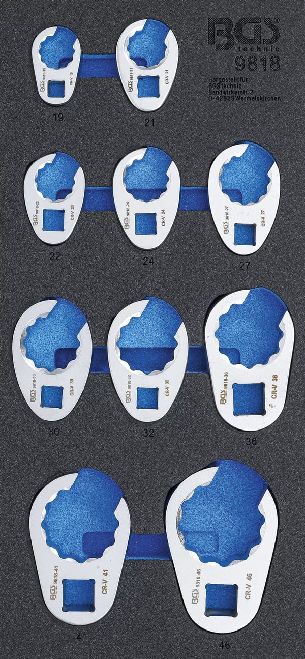 BGS technic Tool Tray 1/3: Crowfoot Spanner Set | CDON