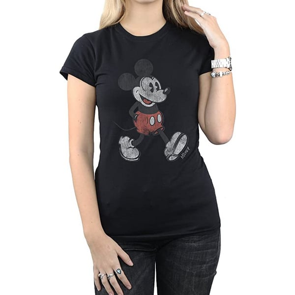 Disney Dam/Dam Walking Musse Pigg T-shirt i bomull | CDON