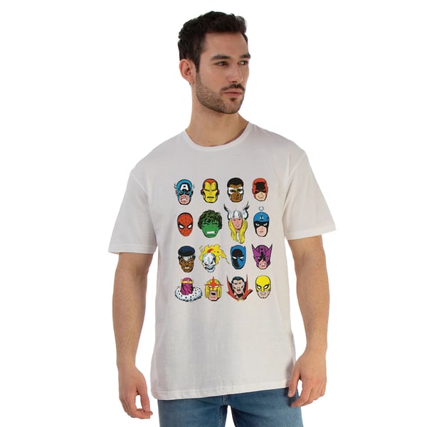 Marvel Comics Herr T-shirt med ansikten i bomull | CDON
