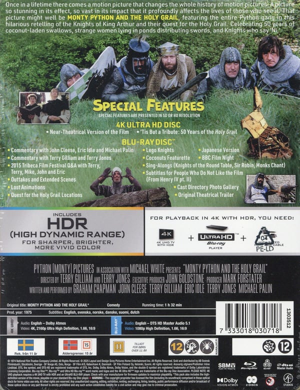 Monty Python: And the Holy Grail (4K UHD + Blu-ray / Limited Steelbook ...