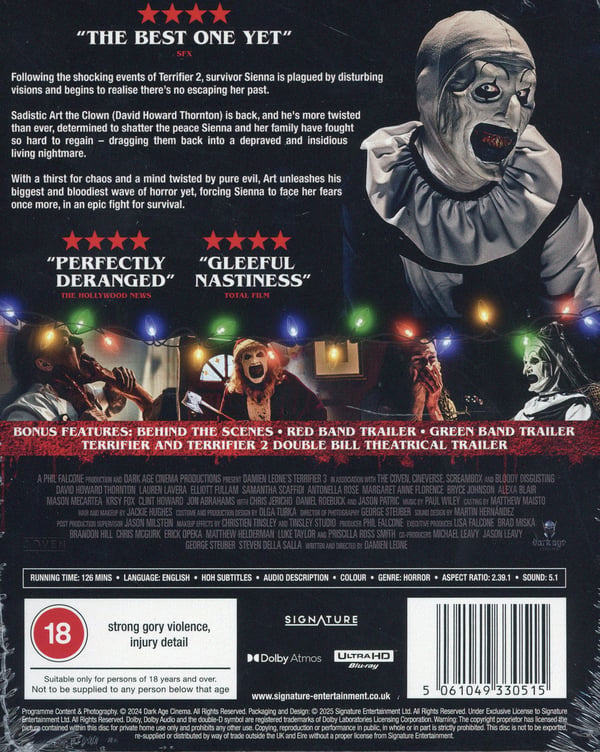 Terrifier 3 (4K UHD / Limited Steelbook) | CDON