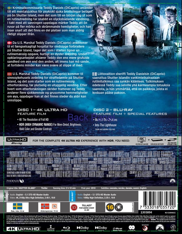Shutter Island (4K UHD + Blu-ray) | CDON