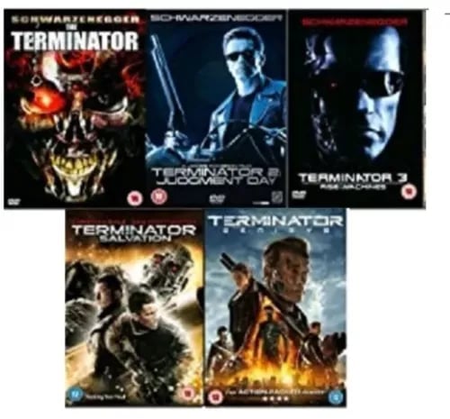 TERMINATOR COMPLETE 1-5 MOVIE COLLECTION DVD PART 1 2 3 4 5 R2 Region 2 ...