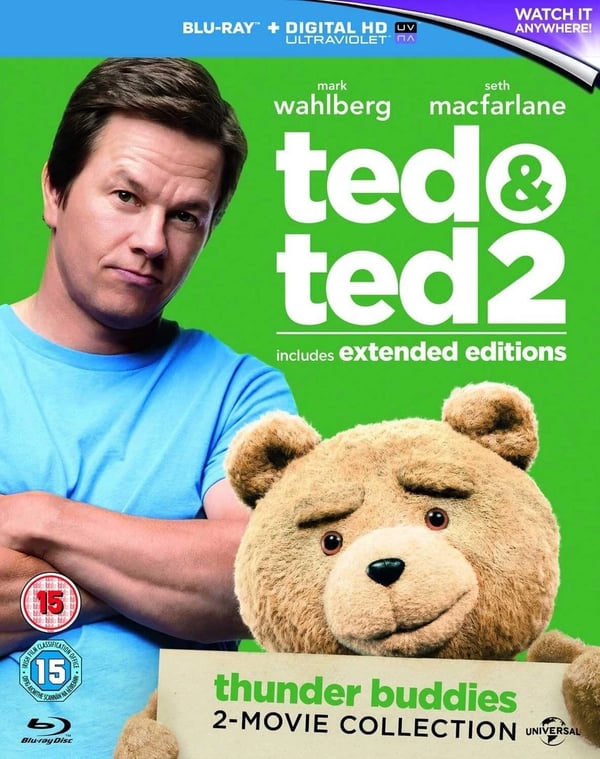 TED Part 1+2 DOUBLE PACK BluRay EXTENDED UNSEEN EDITION Mark Wahlberg ...