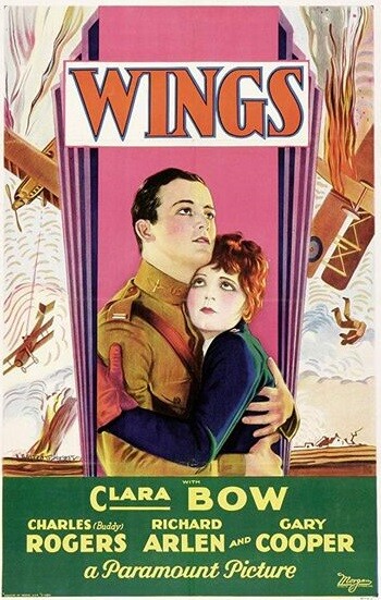 Wings - Clara Bow Charles Rogers dir. Wellman Silent War Drama Film ...
