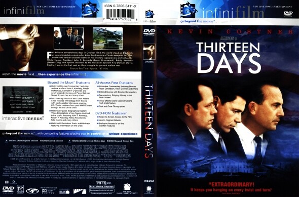 Thirteen Days Kevin Costner Cuba missile crisis brinksmanship DVD Brand ...
