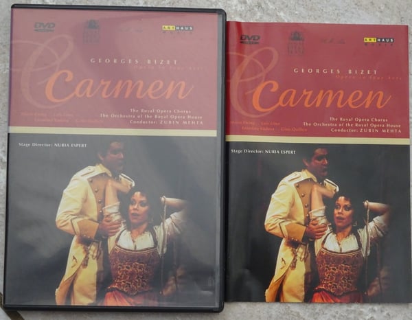 Bizet Carmen /Booklet Zubin Mehta Jean Rigby Roderick Earle Royal DVD ...