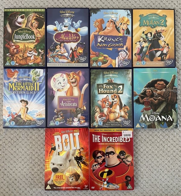 Disney Classic DVDs Bundle of 10 Normal and O Ring Sleeved DVDs DVD ...