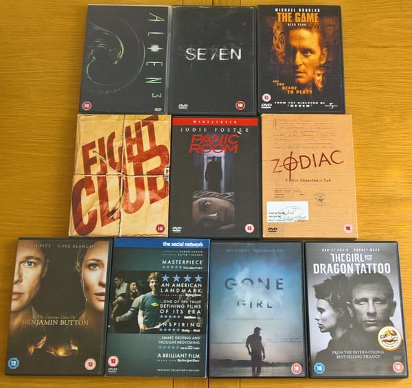 David Fincher 10x Collection: Fight Club, Seven, Gone Girl, Zodiac DVD ...
