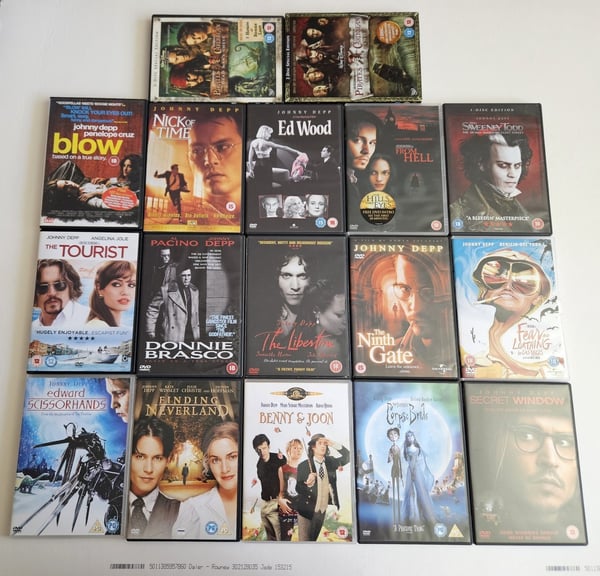 Johnny Depp Film-pakke DVD - Pirates, Edward Scissorhands, Las Vegas m ...