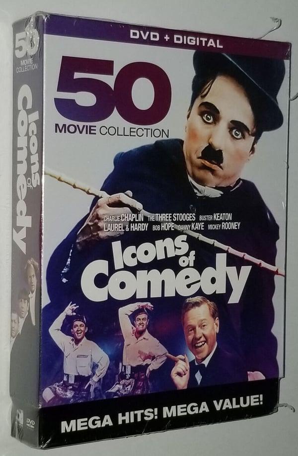 Icons of Comedy 50 Movie Box Set: The Three Stooges, Charlie DVD | CDON
