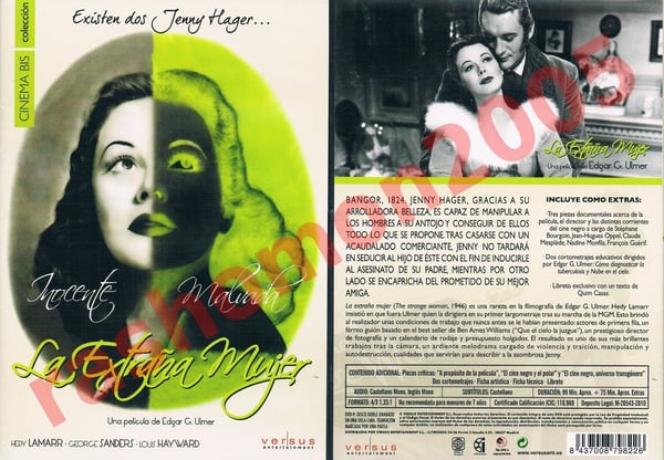 THE STRANGE WOMAN Hedy Lamarr George Sanders Edgar G Ulmer DVD (1946 ...