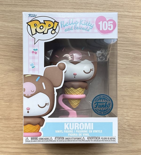Funko Pop Hello Kitty Kuromi Ice Cream Cone #105 + Free Protector Brand ...