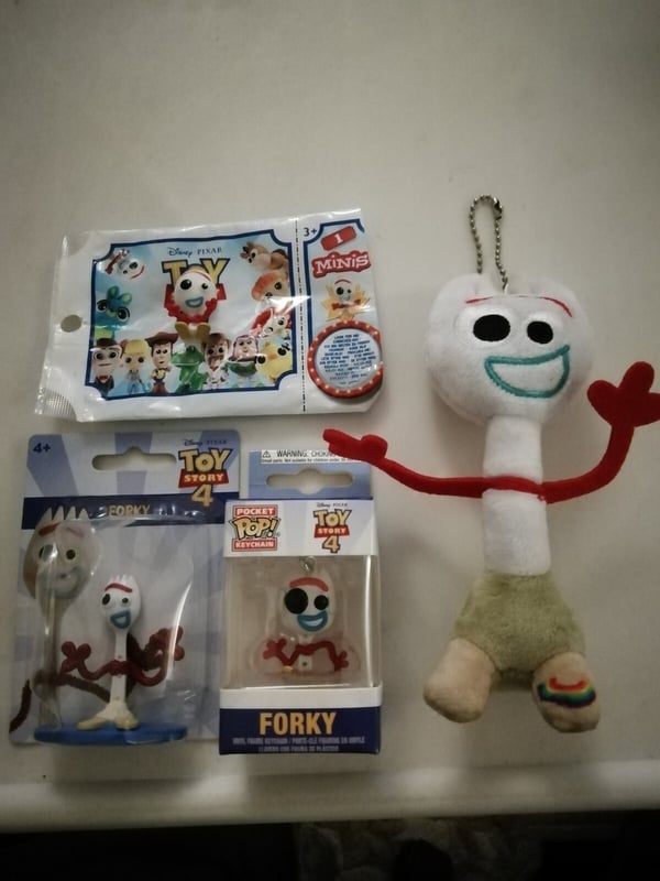 Disney Pixar Toy Story 4 Bundle of Forky Figures Funko Pop Mattel Mini ...
