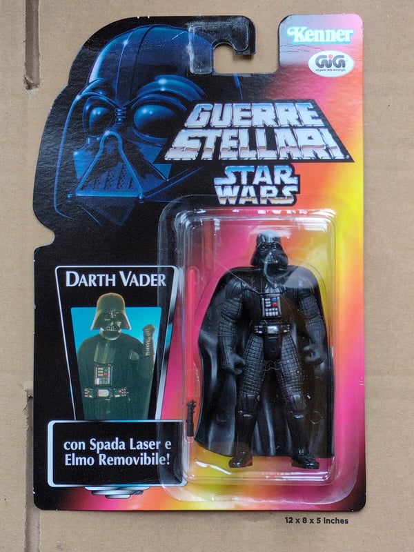 STAR WARS POTF2 DARTH VADER SHORT SABRE GUERRE STELLARI ITALIAN RARE ...