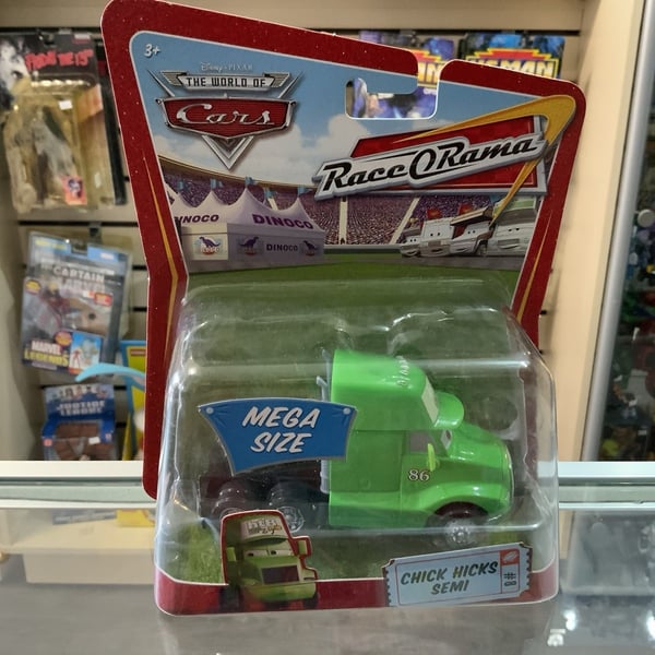 Disney Pixar Cars Race O Rama Mega Size Chick Hicks Semi Die Cast Toy ...