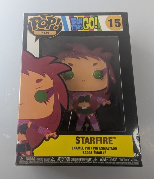 Funko Pop Pin Teen Titans Go Starfire #15 Enamel Pin Brand New | CDON