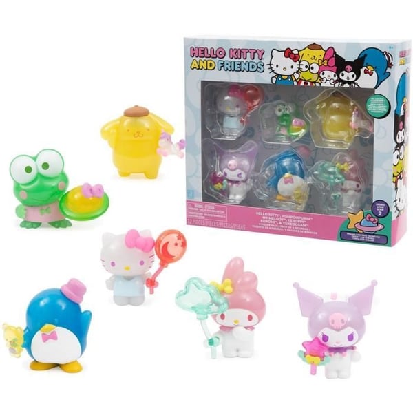 Ask med 6 figurer - GPTOYS - HELLO KITTY - HKT11 - Kollektion - 5 cm ...