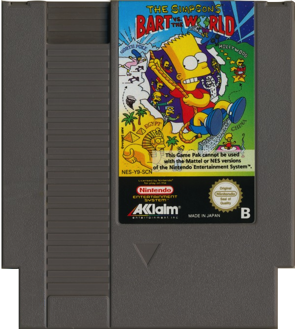 The Simpsons Bart vs. the World - Nintendo 8-bit/NES - PAL B/SCN (BRUKT ...