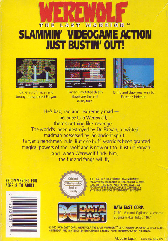 Werewolf - Nintendo 8-bit/NES - PAL B/SCN (BRUKT VARE) | CDON