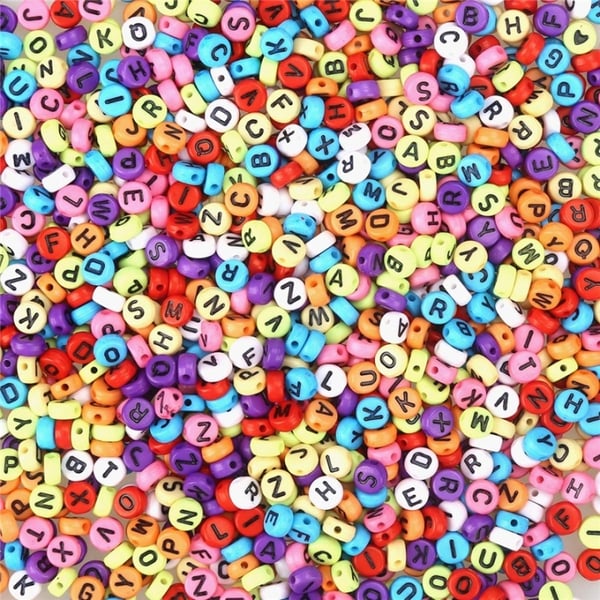 200 perler med bokstaver, Farge | CDON