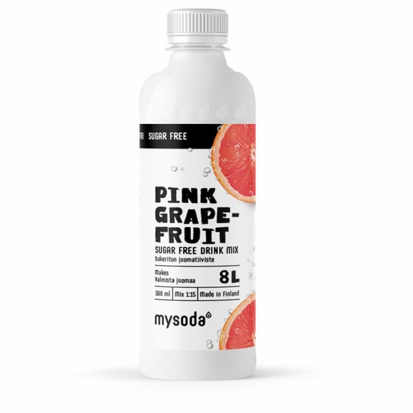 Mysoda Rosa grapefrukt sukkerfri 500 ml - gir 8 liter drikke | CDON