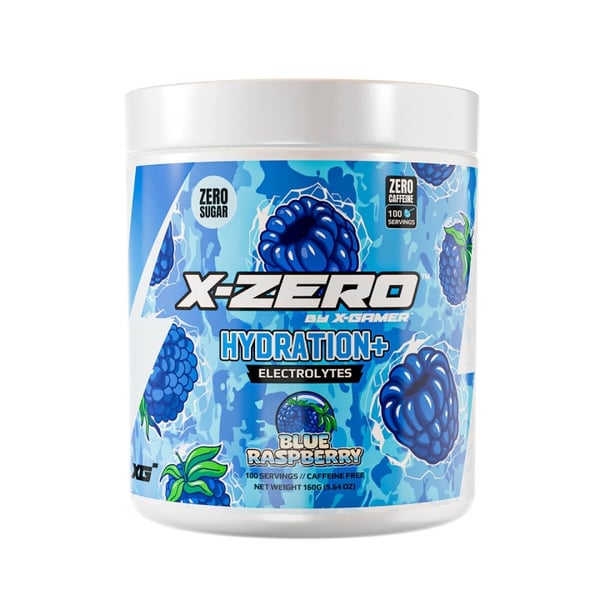 X-GAMER Energidrikpulver X-Zero Hydration+ 160 gram Blue Raspberry | CDON