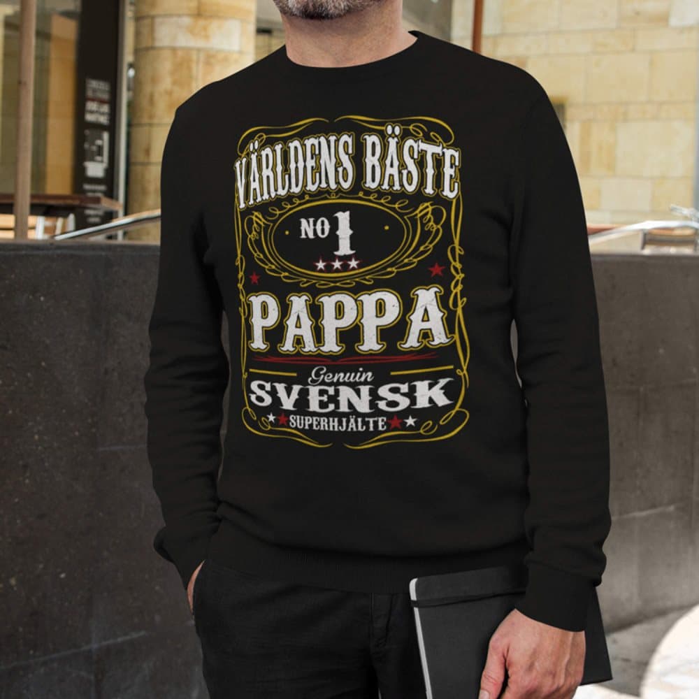 Pappa Sweatshirt - Genuin världens bästa pappa tröja | CDON