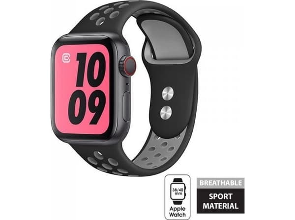 Crong Duo Sportband för Apple Watch 38/40/41 mm (grå/svart) | CDON