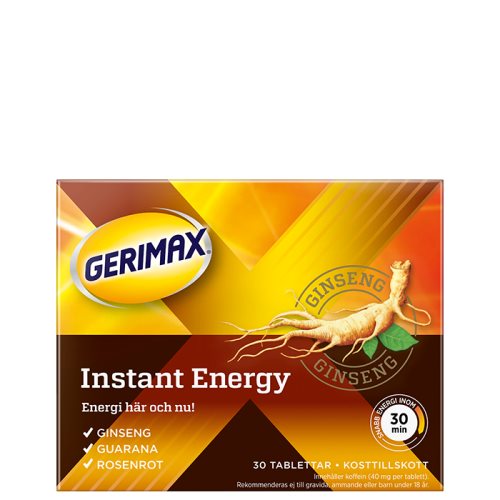 Gerimax Instant Energy, 30 tabletter – Ginseng