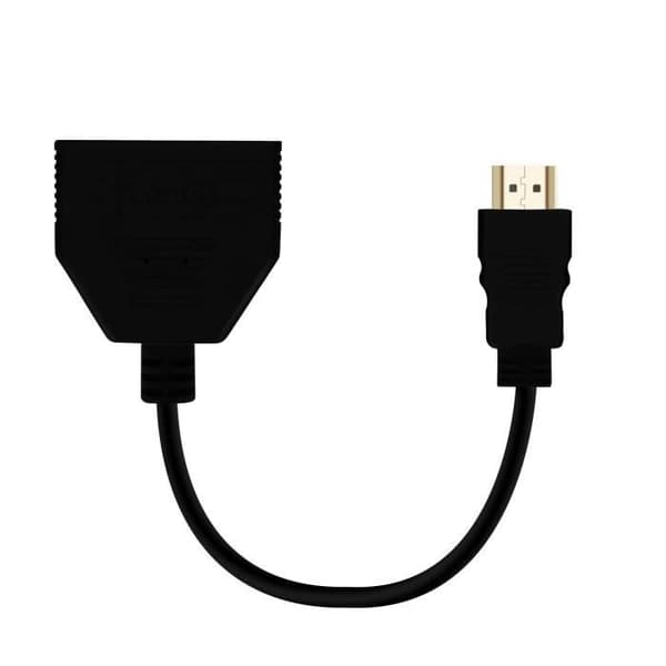 HDMI-adapter - LinQ - Multiport - 2x HDMI Female - Full HD - Svart | CDON