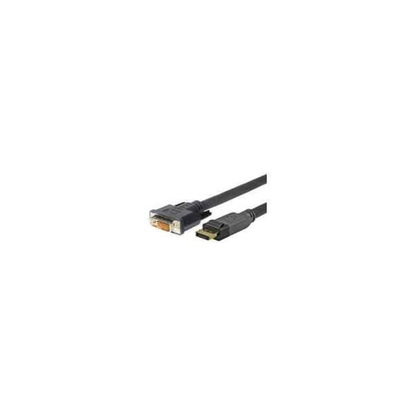 Videokabel - VIVOLINK - DisplayPort till DVI - 1,5m - Låst - Tumskruv ...