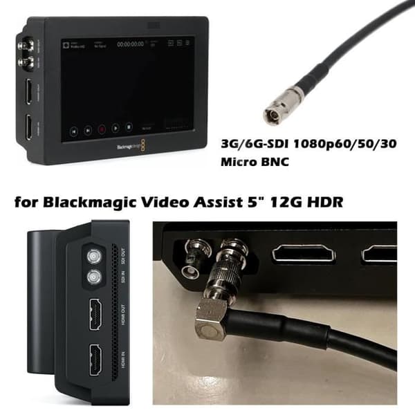 Videokabel 4K 6G SDI - HANGTON - 2 m - Micro BNC till BNC - 75 Ohm - HD ...