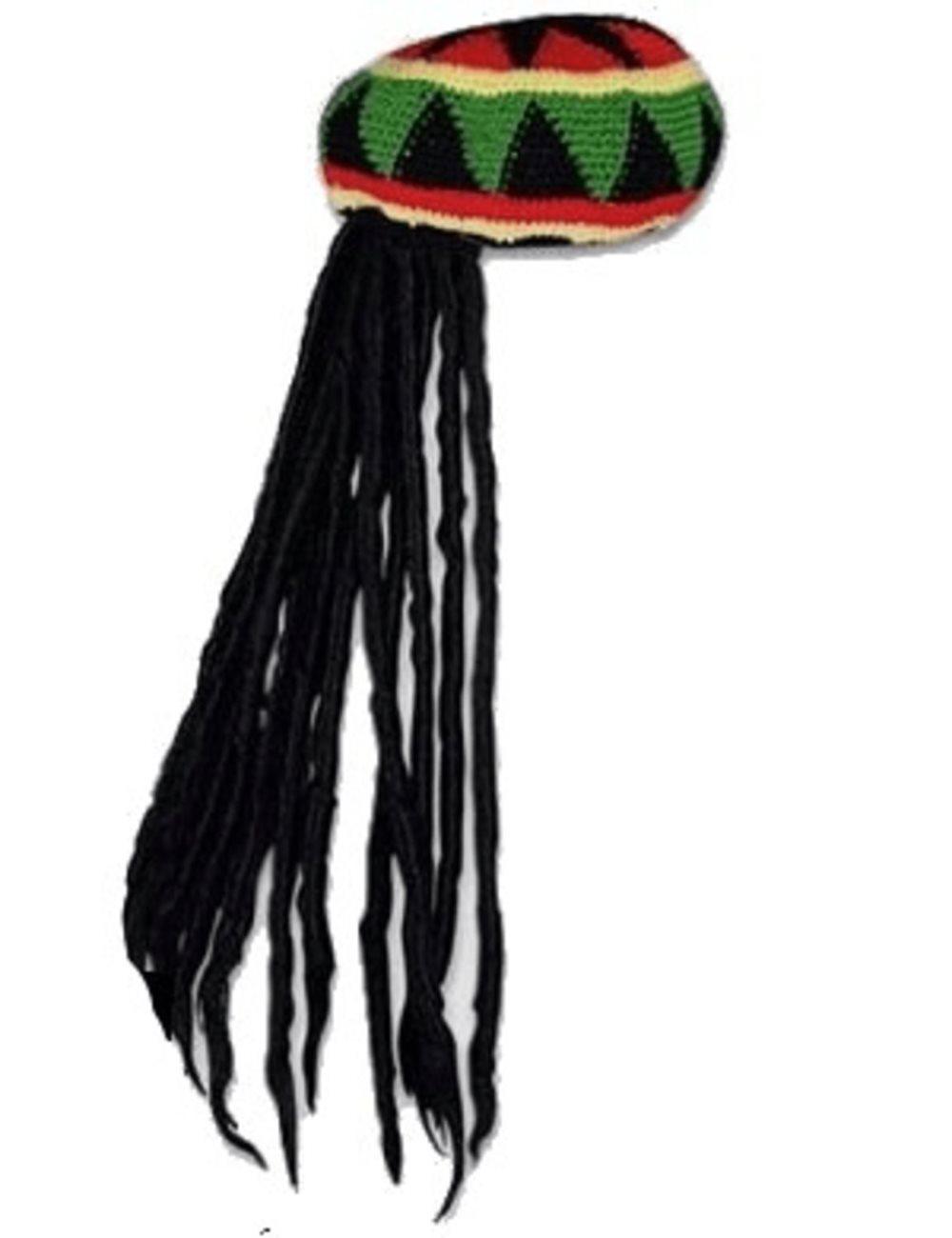 Rasta mössa med dreadlocks - hår | CDON