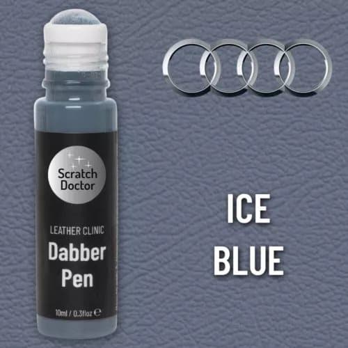 Leather Paint Dabber for AUDI ICE BLUE. Repair scratches, scuffs ...