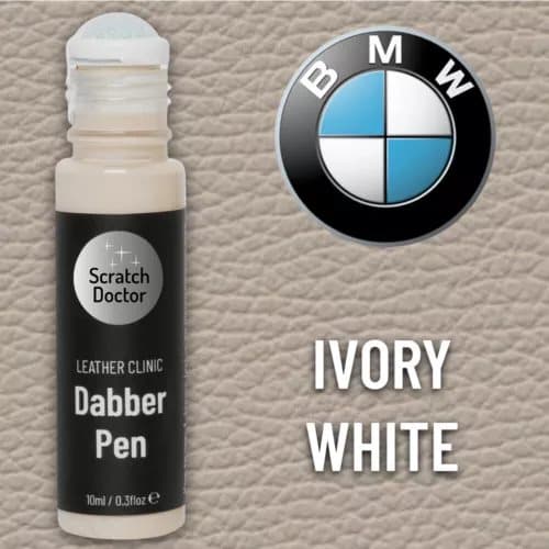 Leather Paint Dabber for BMW IVORY WHITE Repair scratches scuffs and ...