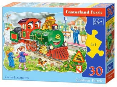 Castorland Puzzle 30 Green Locomotive (246995) | CDON