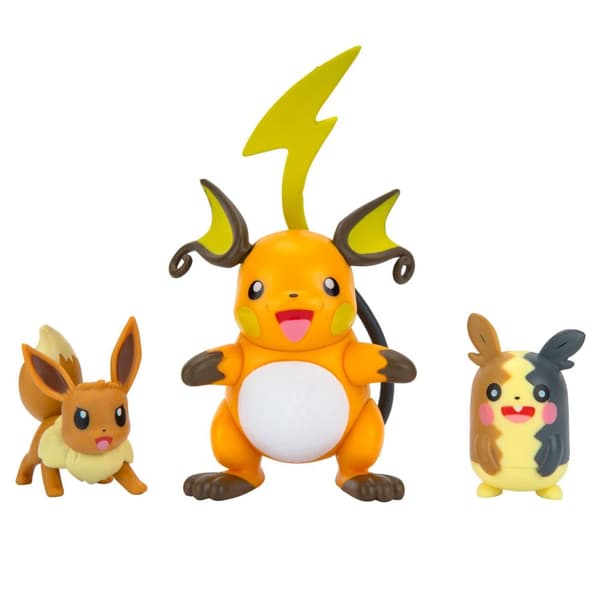 Pokemon Battle Figure Set Raichu/Morpeko (Full Belly mode)/Eevee | CDON