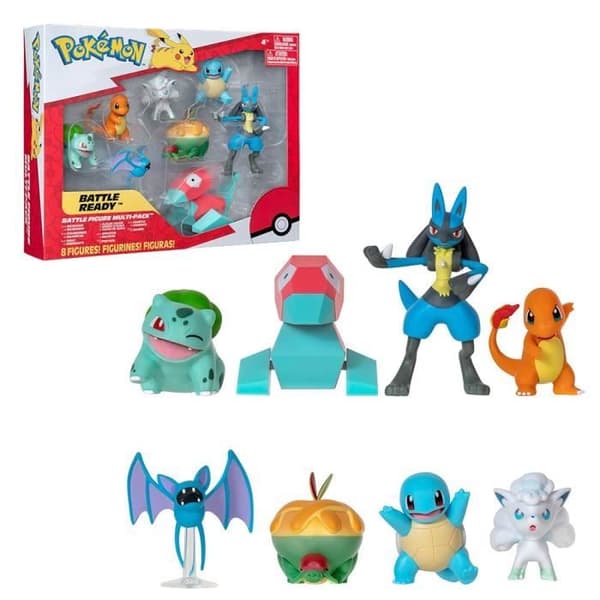 Pakke med 8 Pokémon-figurer - BANDAI - JW3063 - Flerfarvet - Kamp ...