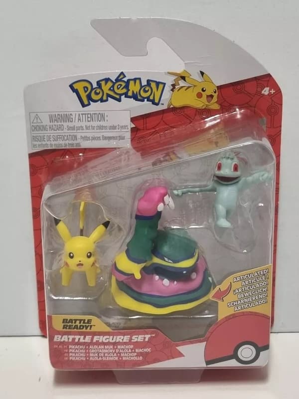 Pok©mon Battle Figure 3 Pack (Pikachu, Machop, Alolan M) Brand | CDON