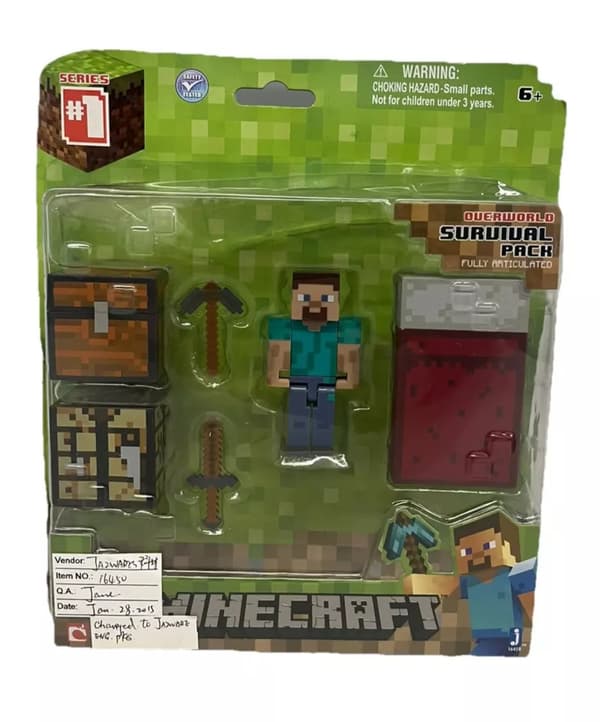 Minecraft Overworld Survival Pack Fully Articulated Steve | CDON