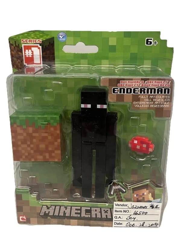 Minecraft Overworld Enderman Fully Articulated Figure - Damaged Card | CDON