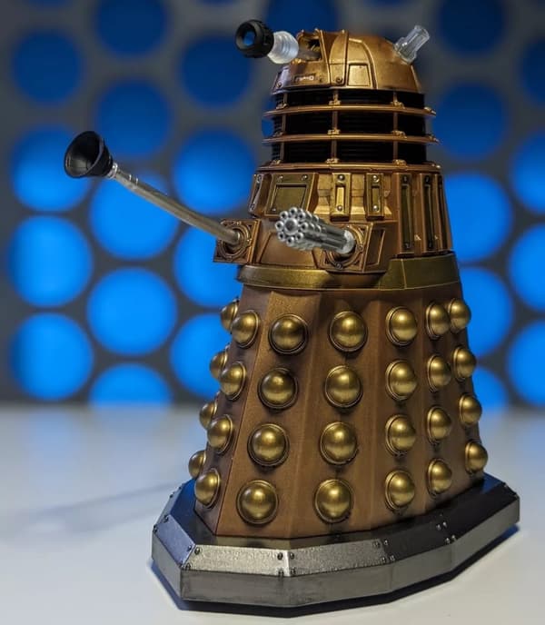 Dr Who Executioner Dalek Gold Gatling Machine Gun 5 Figure Eve of the ...