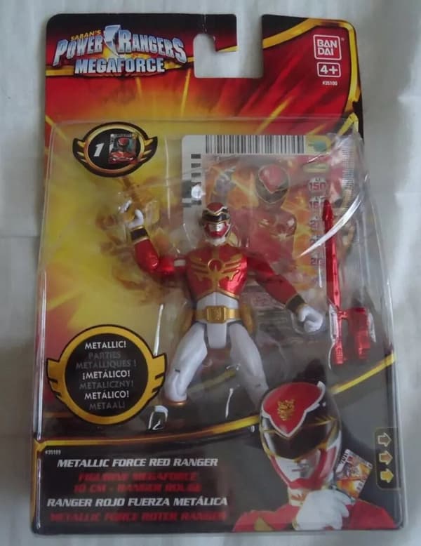 Saban's Power Rangers Megaforce Metallic Force Red / 10cm Action Figure ...