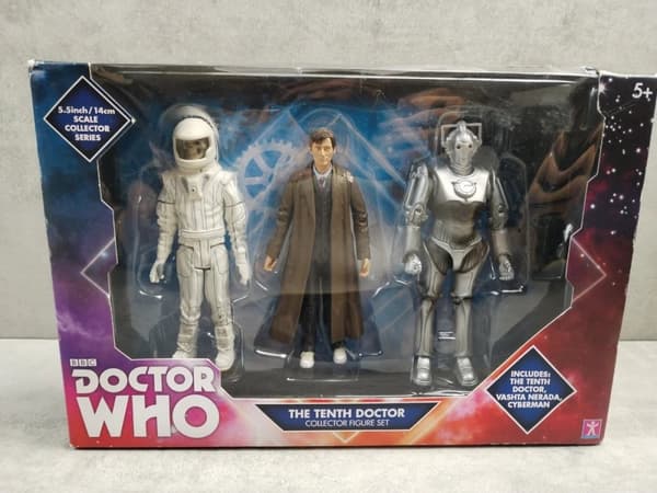 Doctor Who Tenth Doctor Figure Set Vashta Nerada Cyberman Unopened | CDON