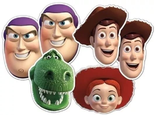 Toy Story Variety 6 Pack Official Disney Pixar 2D Card Face Masks ...